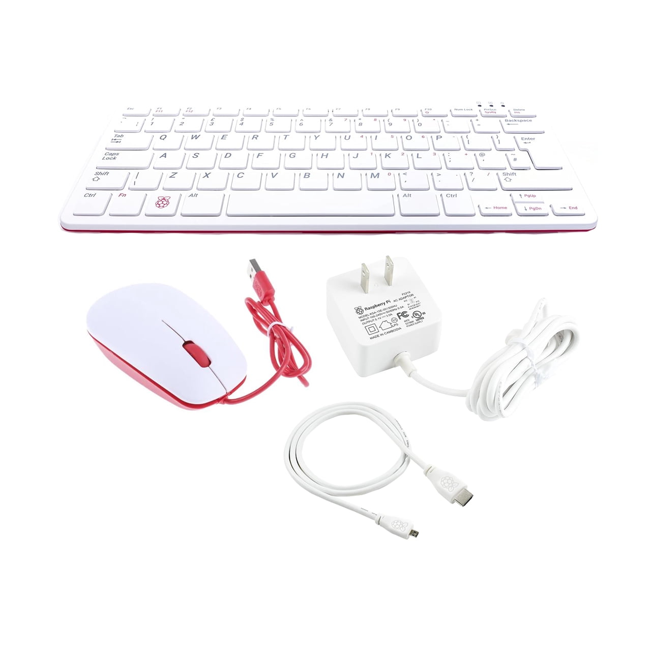 Raspberry PI 400 Official Keyboard w/ Mouse, HDMI Cable, PSU Personal ...