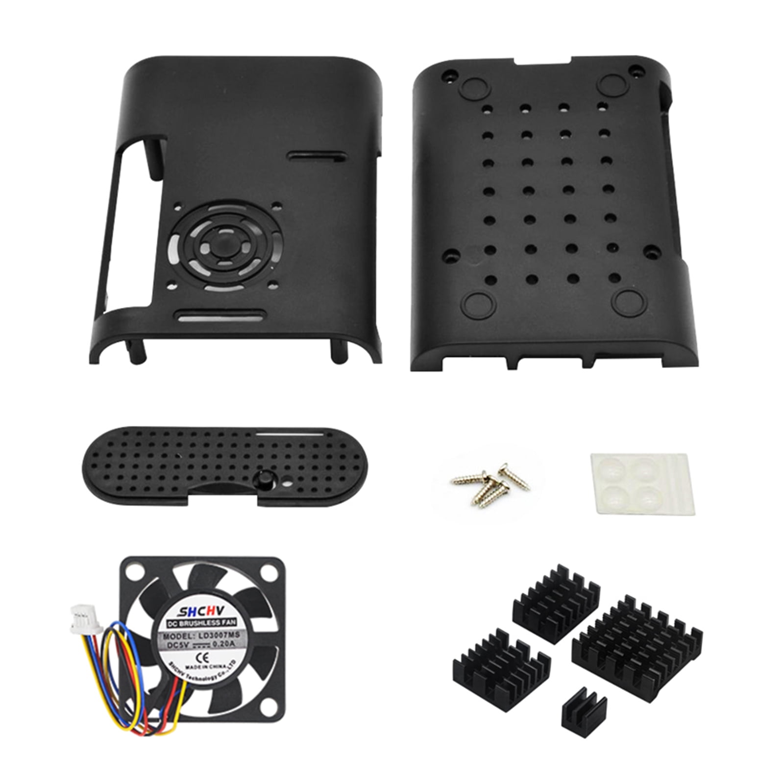 Raspberry PI5 protective ABS Shell with PWM Speed Regulating Fan Active Radiator - Walmart.com