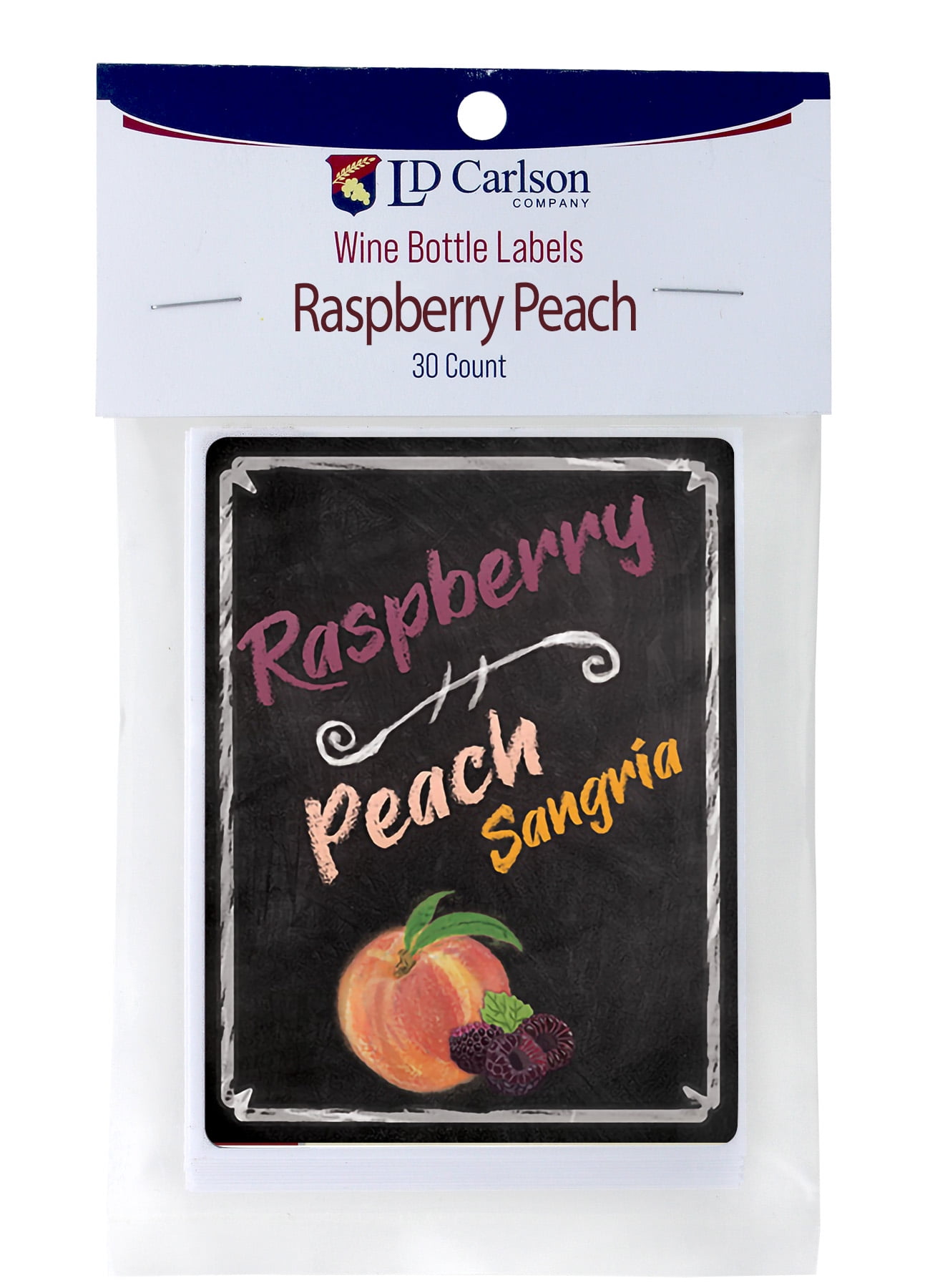 Raspberry Peach Sangria Wine Labels 30/Pack Mist Collection - Walmart.com