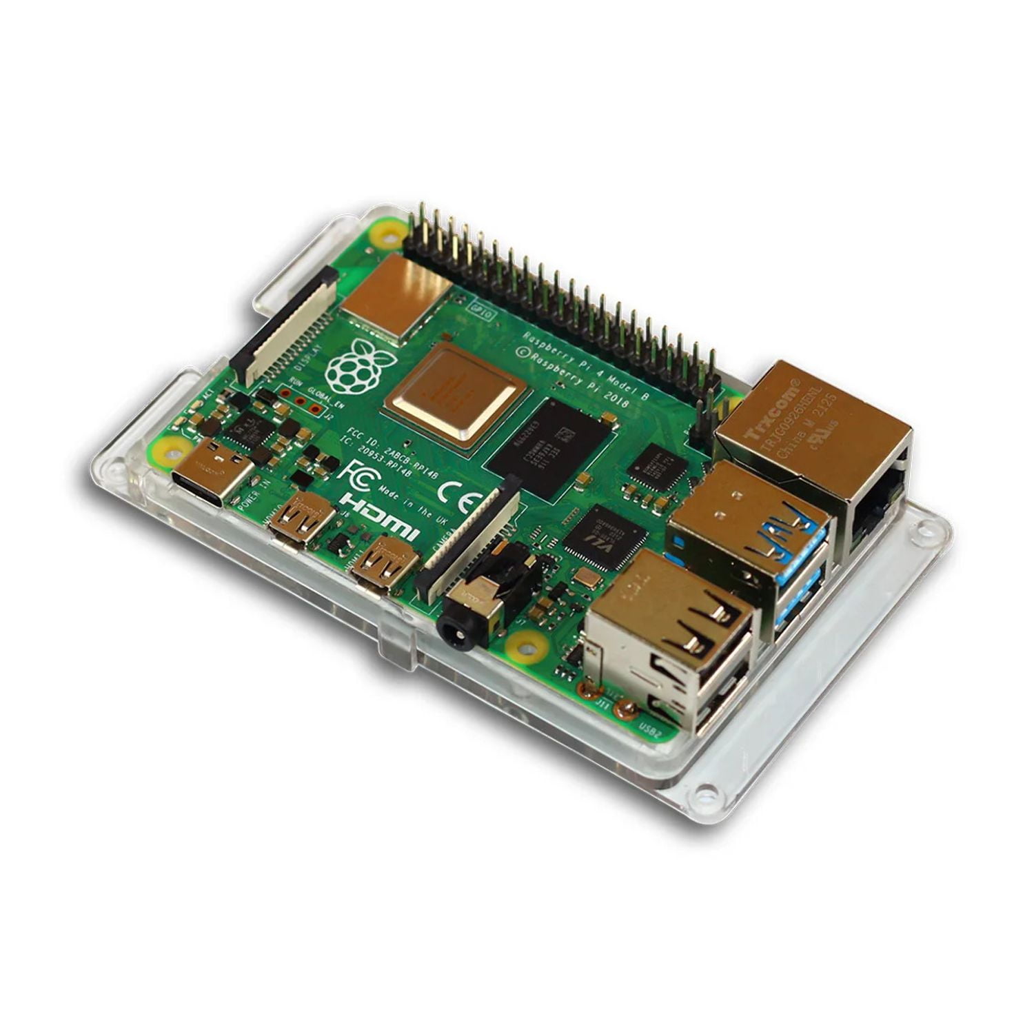 Raspberry Pi 4, 3B+, 3, 2 Bumper Case - Clear - Walmart.com
