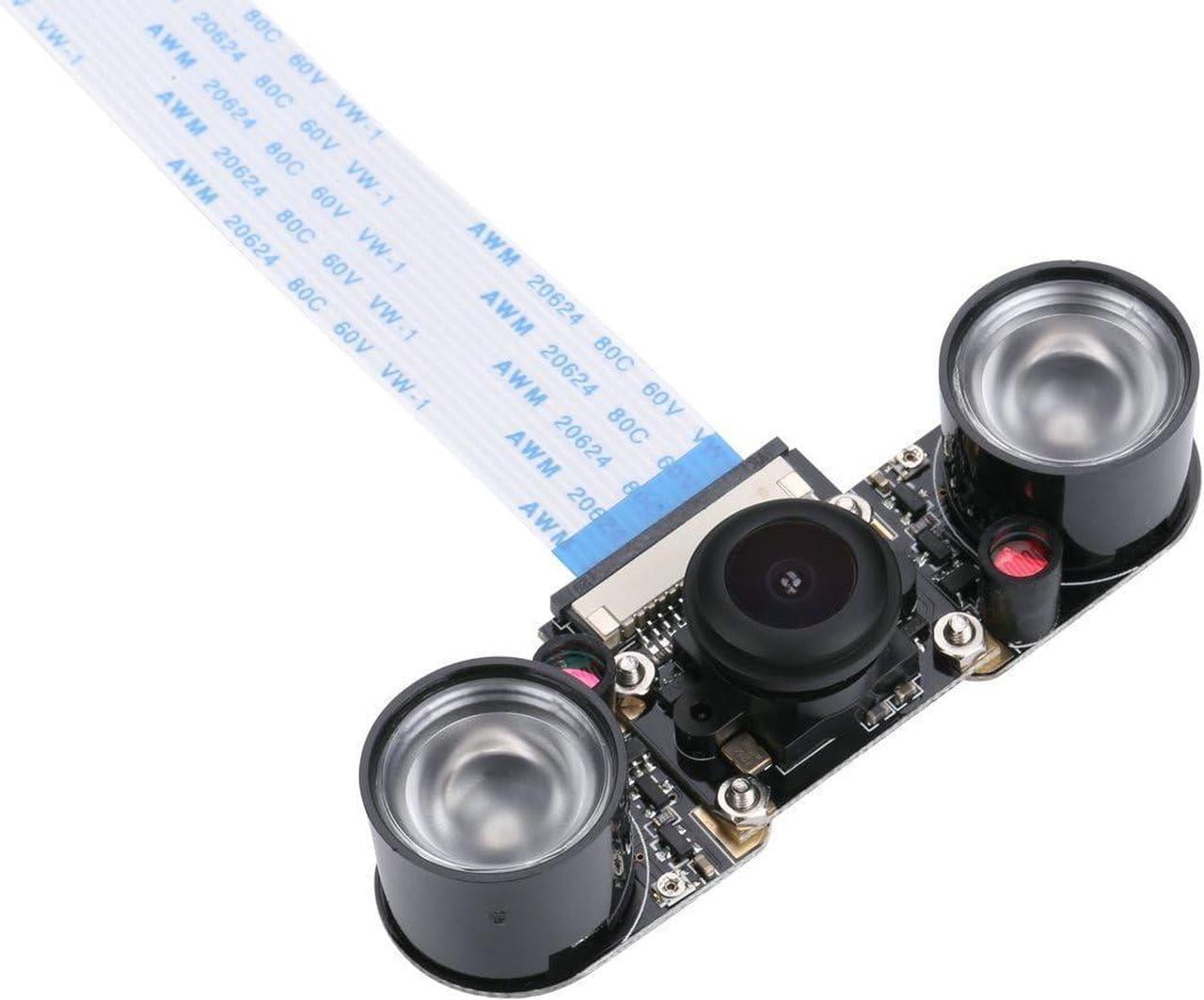 Raspberry Pi 4 Camera Fisheye Wide Angle 5MP 1080p Night Vision Camera ...