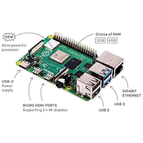 Raspberry Pi 4 Computer Model B 8GB Single Board Computer Suitable for ...