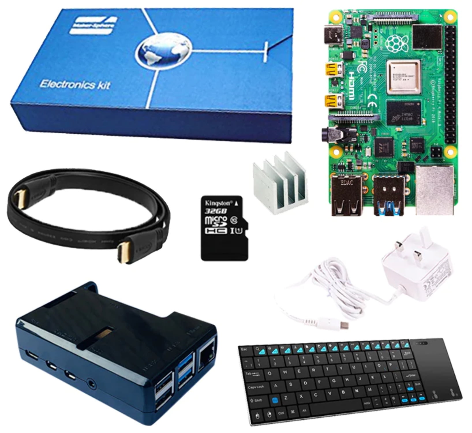 Raspberry Pi 4 Model B Windows IOT Starter Kit with 32GB MicroSD Card ...