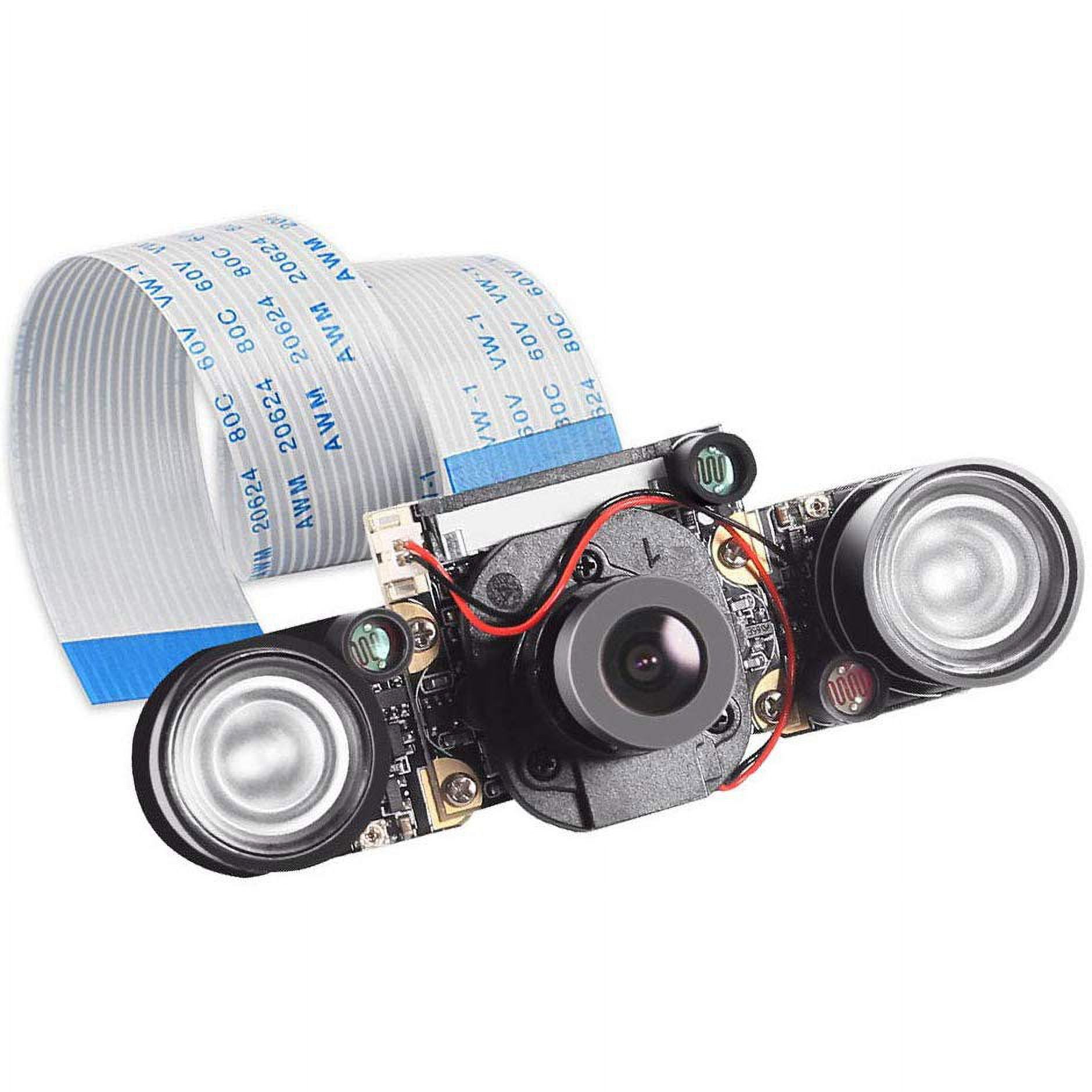 Raspberry Pi 4B Camera Module 5MP Night Vision Webcam Lens with LED ...