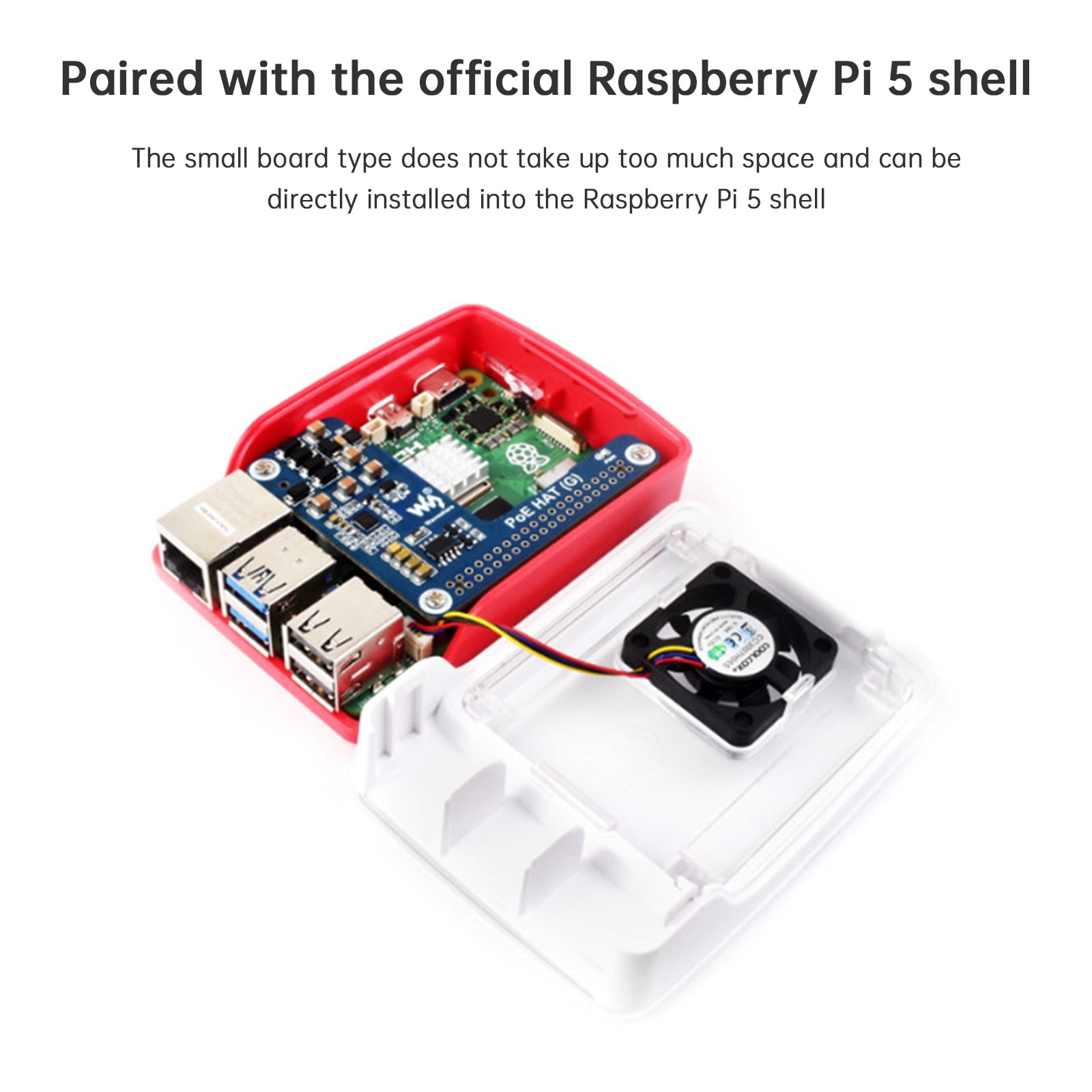 PoE Ethernet Expansion Board for Raspberry Pi 5, Compatible with ...