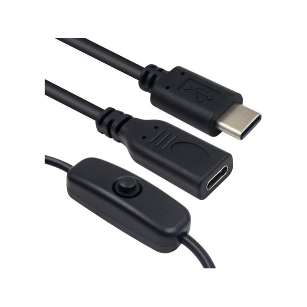 Raspberry Pi Power Switch,USB C Male to Female Inline On/Off Switch ...