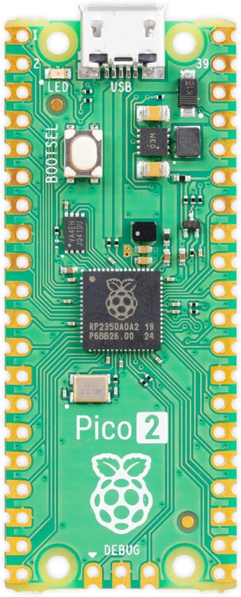 Raspberry Pi SC1631 Pico 2 Microcontroller Board RP2350 Dual-Core 150 MHz, 4MB Flash,Wi-Fi ...