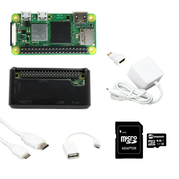 Raspberry Pi Zero 2 W Starter Kit with Black case - Walmart.com