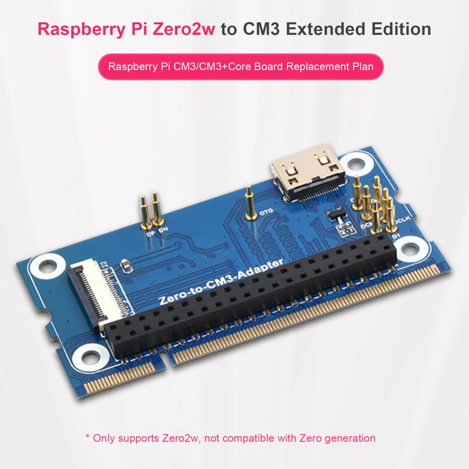 Raspberry Pi Zero 2W to CM3 Expansion Board CM3 Core Board Replacement Board - Walmart.com