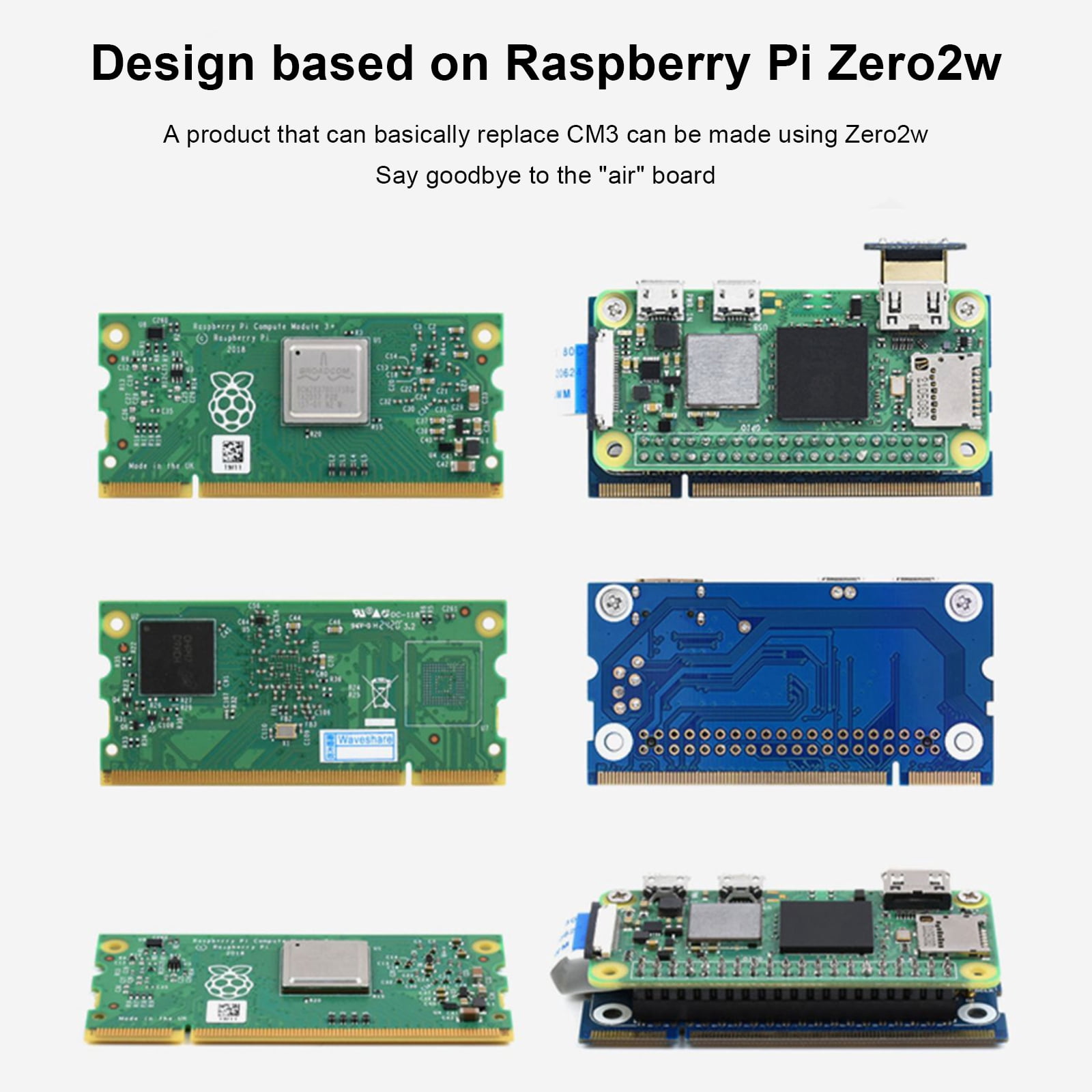 Raspberry Pi Zero 2W to CM3 Expansion Board Core Board Alternative ...