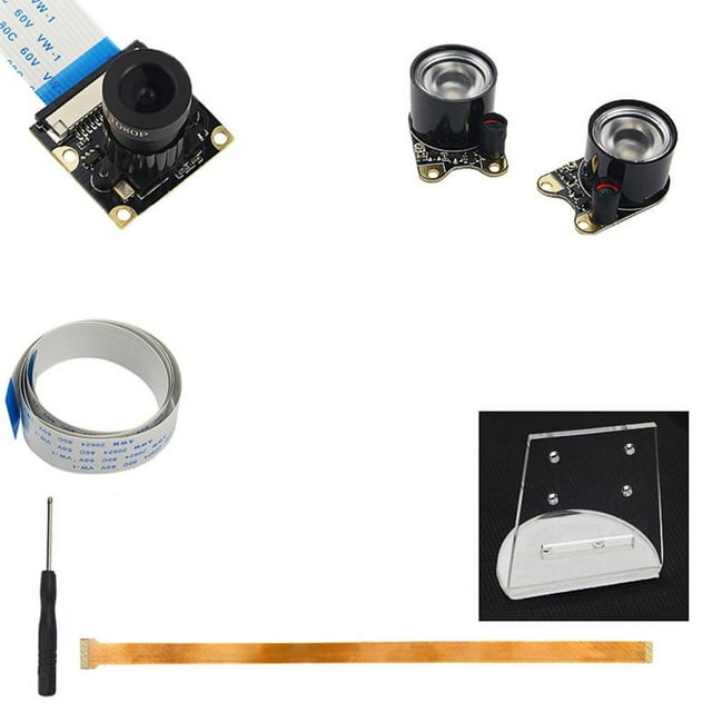 Raspberry Pi camera Kit for focus Verstelbare infrared Nachtzicht Black ...