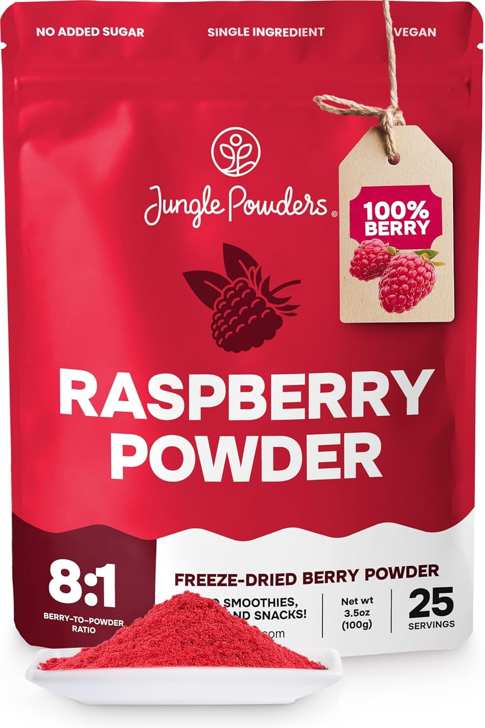 Raspberry Powder 3.5 Ounce Bag, Food Grade Powdered Unsweetened Freeze ...