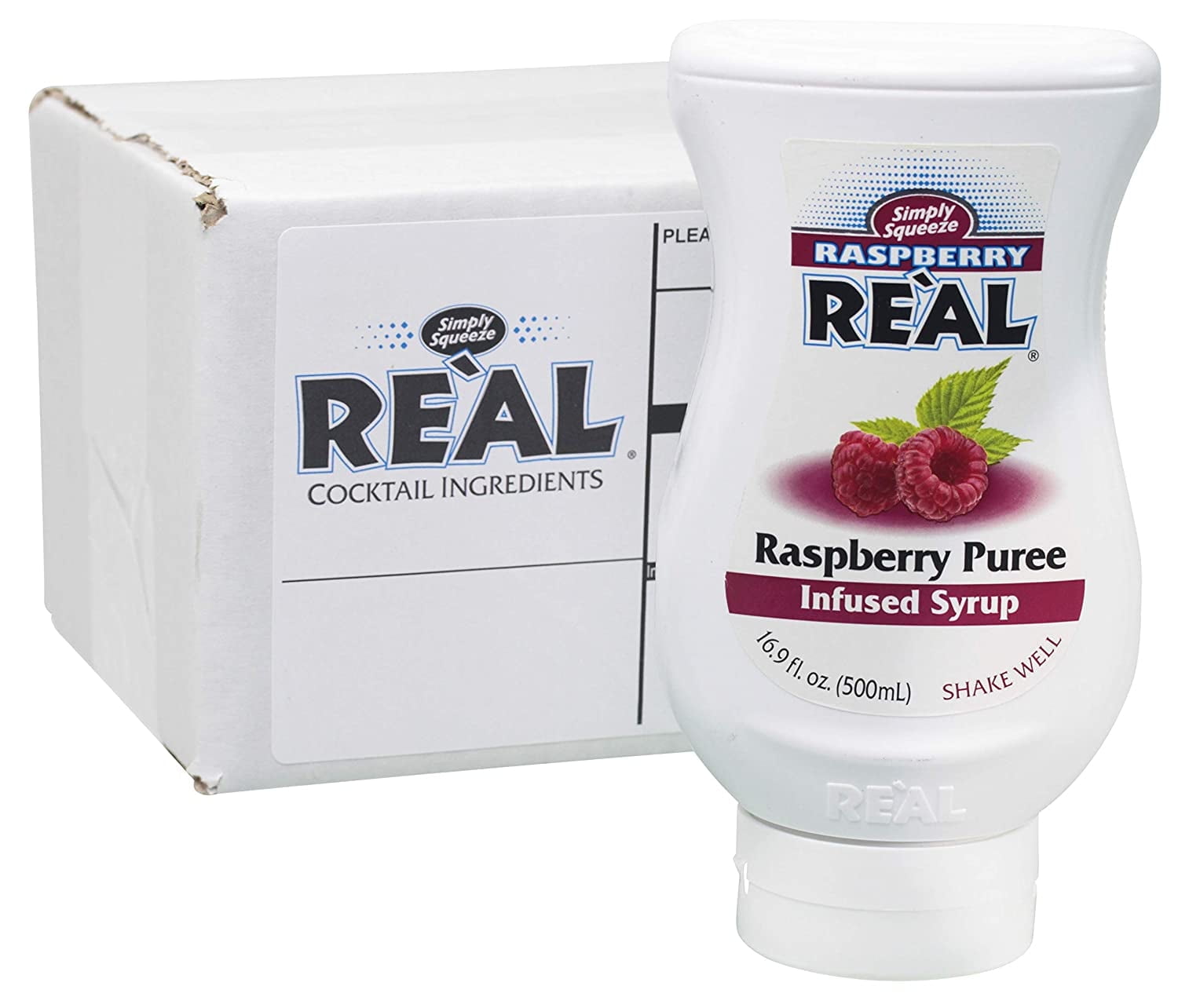 Real Raspberry Puree Syrup, 16.9 FL OZ Bottle, Cocktails, Desserts ...