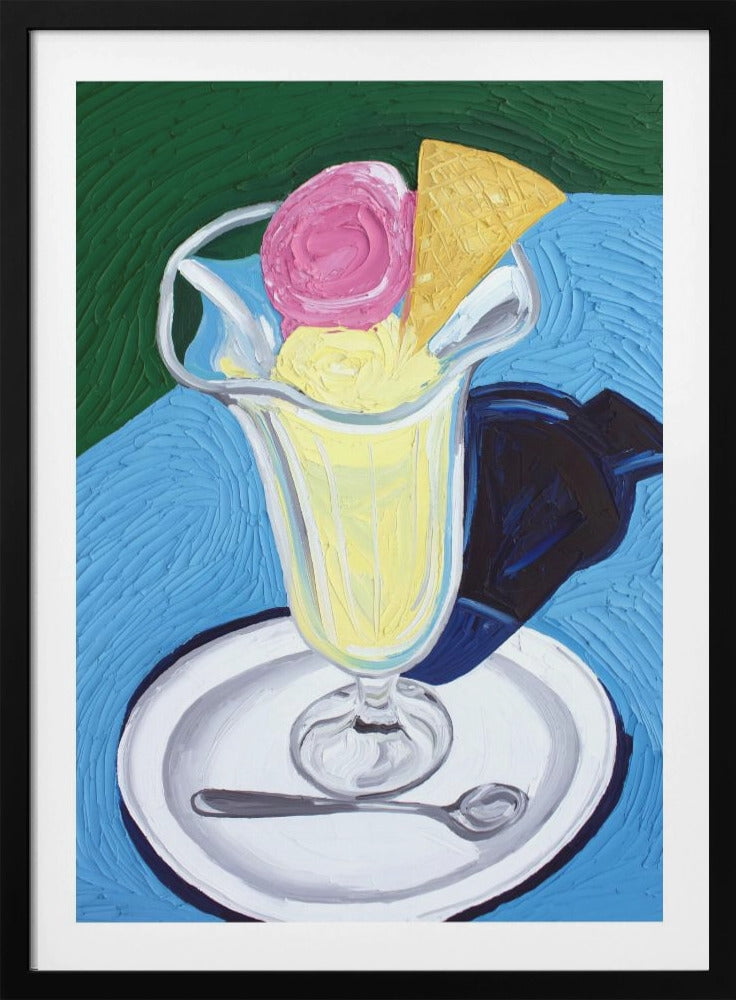 Raspberry and Vanilla Ice Cream Framed Art Modern Wall Decor - Walmart.com