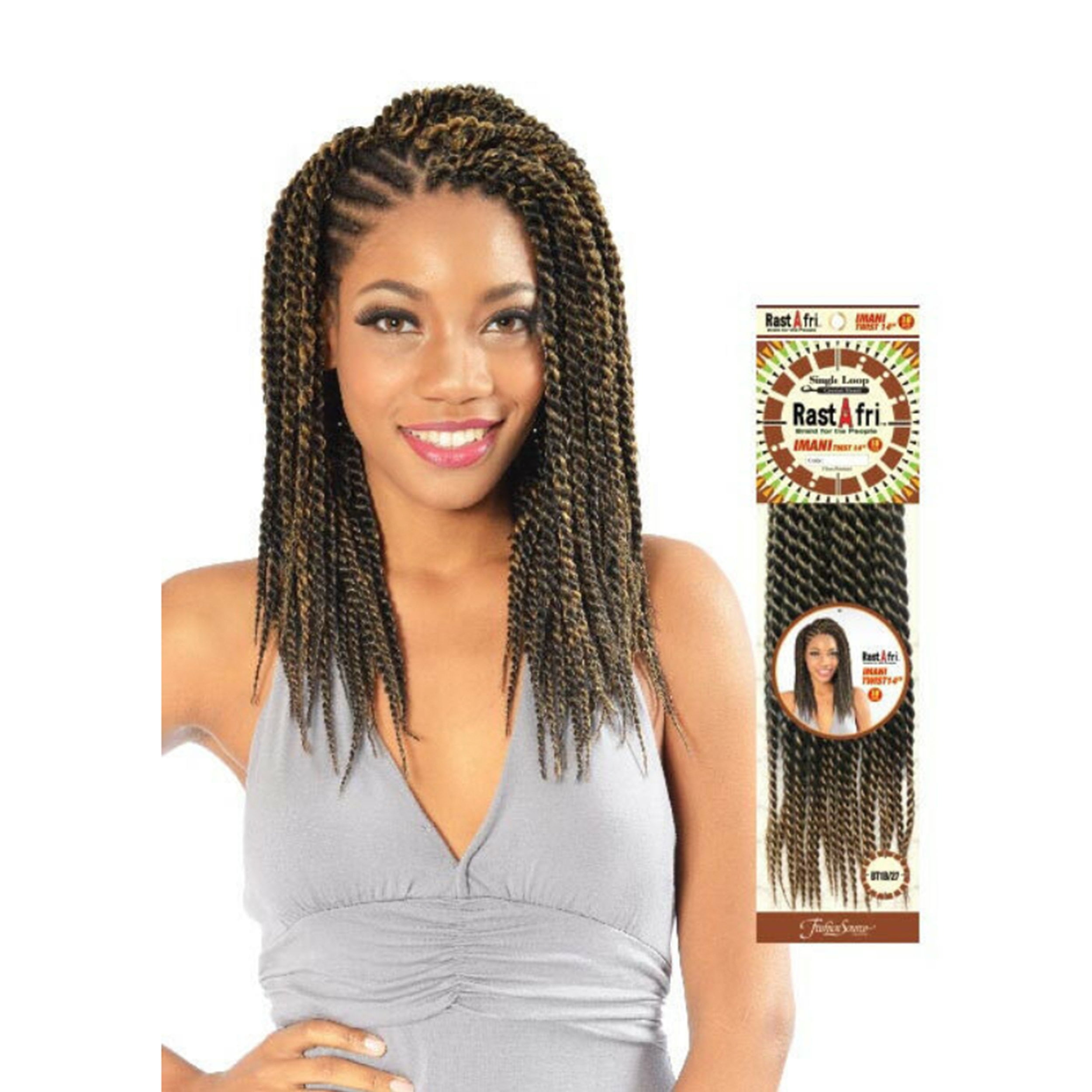 RastAfri Imani Twist 14" Single Pack, COLOR BK/WINE - Walmart.com