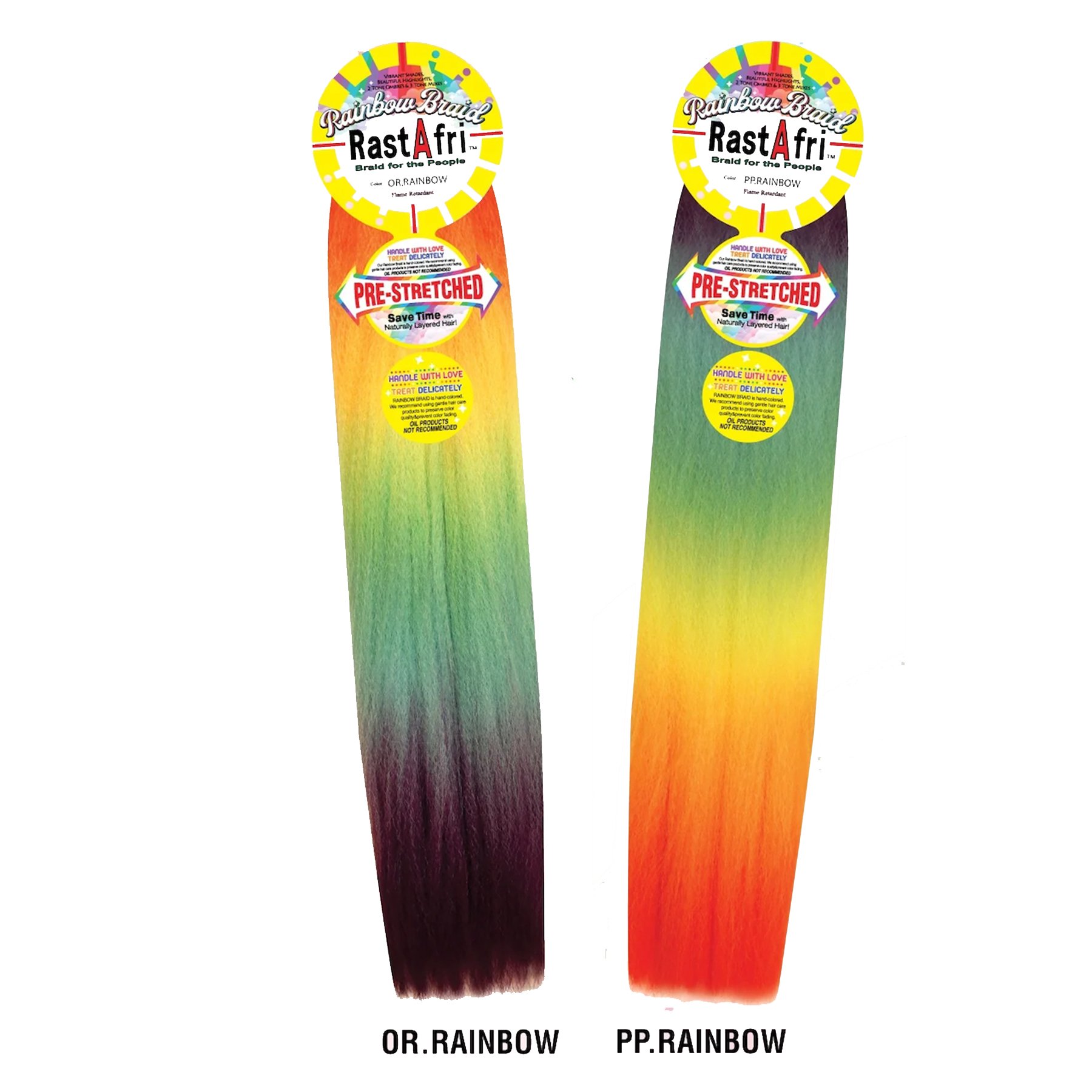 RastAfri Pre-Stretched Rainbow Braid Hair, Color PP.Rainbow - Walmart.com