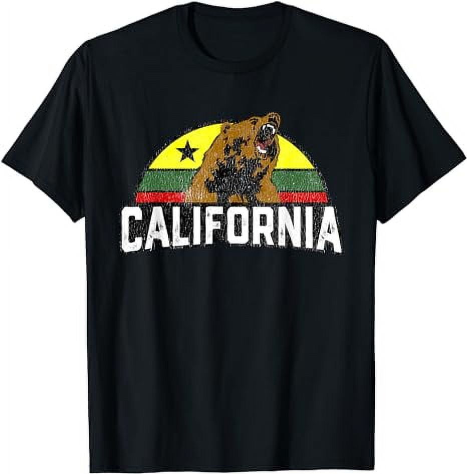 Rasta Bear California Republic T-Shirt - Walmart.com