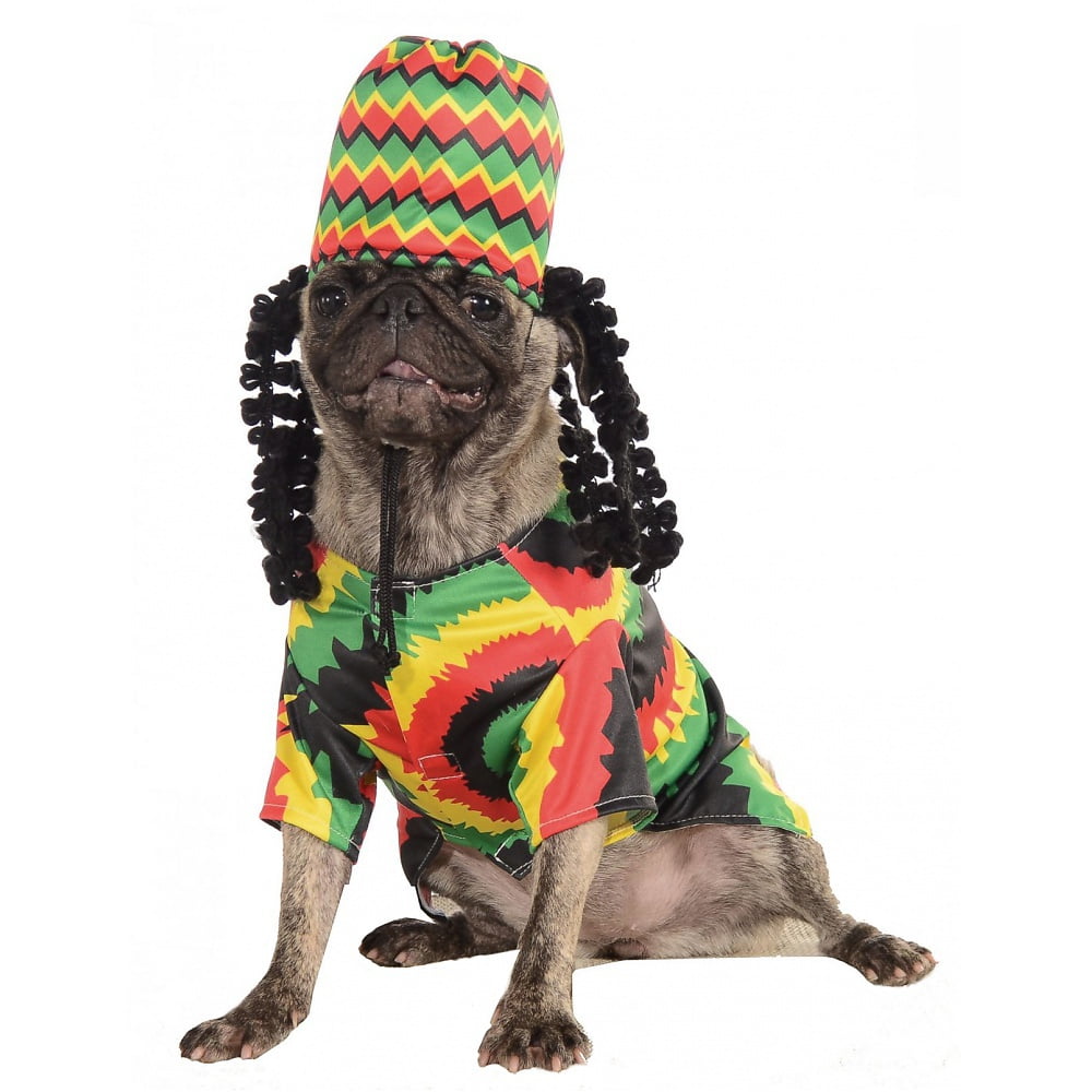 Classic Jamaican Rasta Hat and Shirt Pet Dog Size XL Costume - Walmart.com
