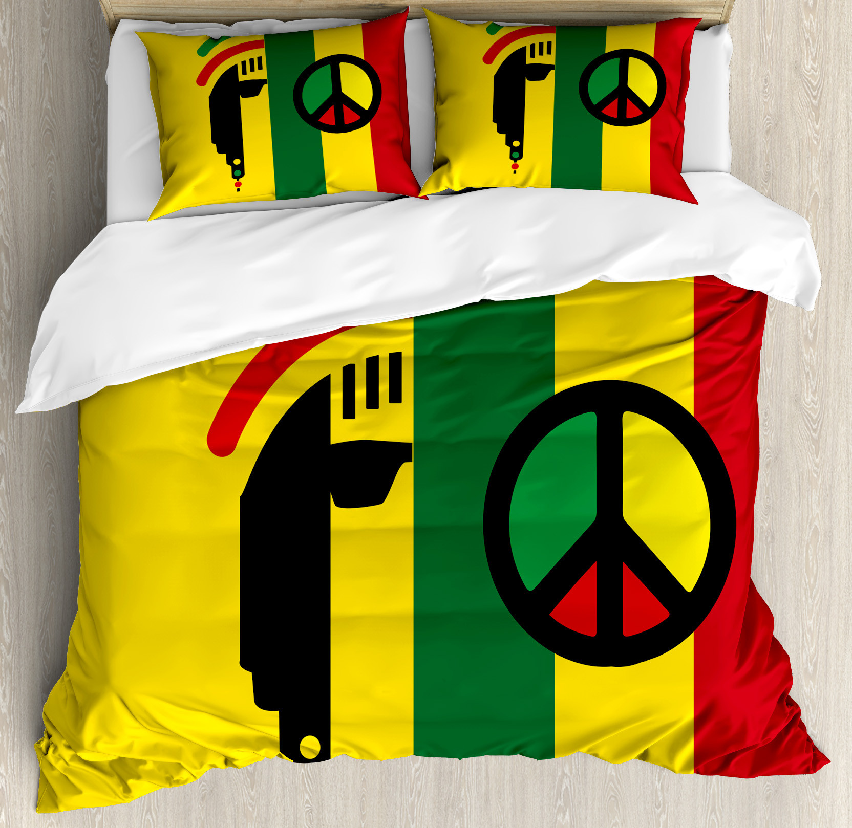 Rasta Duvet Cover Set, Iconic Barret Reggae and Jamaican Music Culture ...
