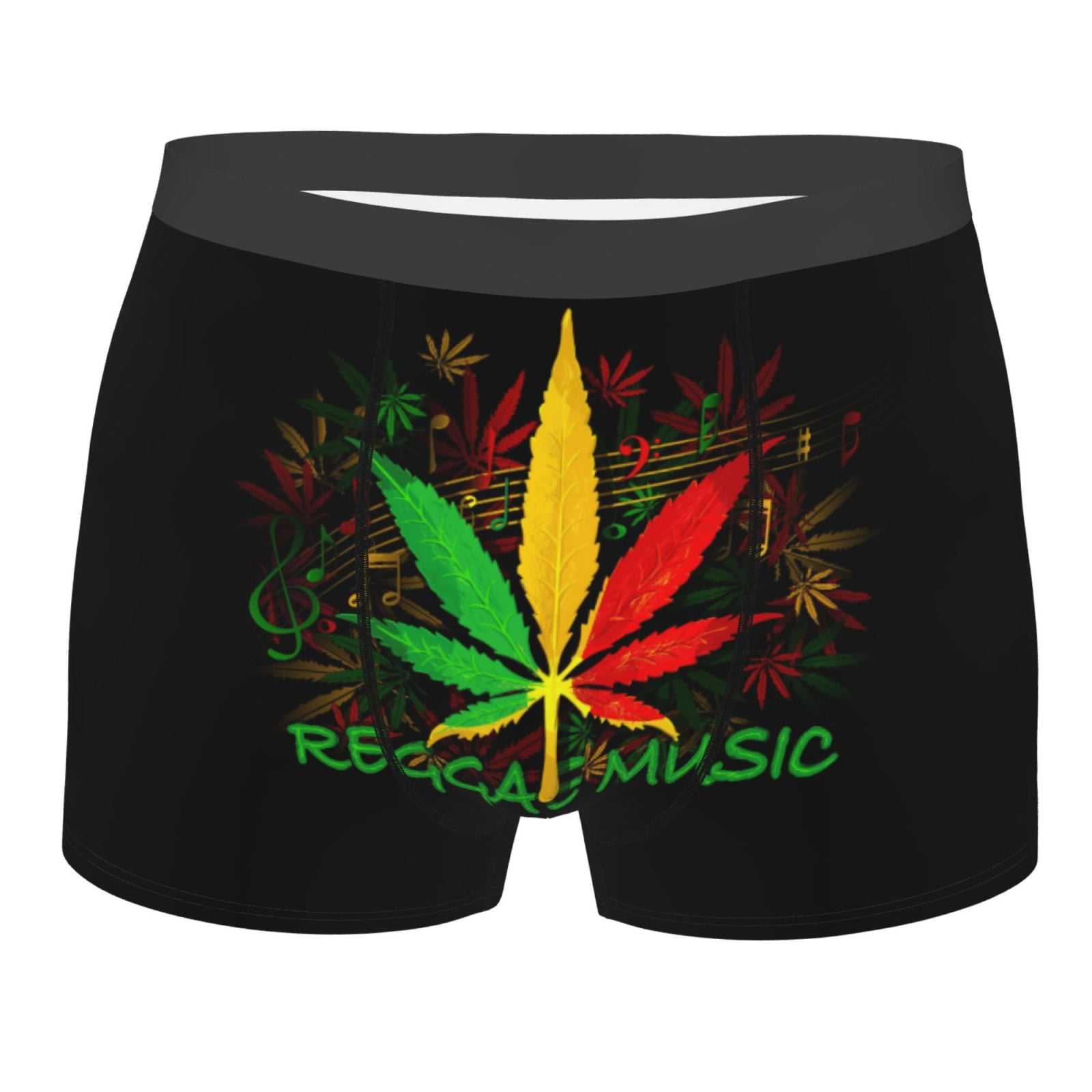 Rasta Flag Boxer for Men Sexy Underwear Weed Underpants Male Panties ...