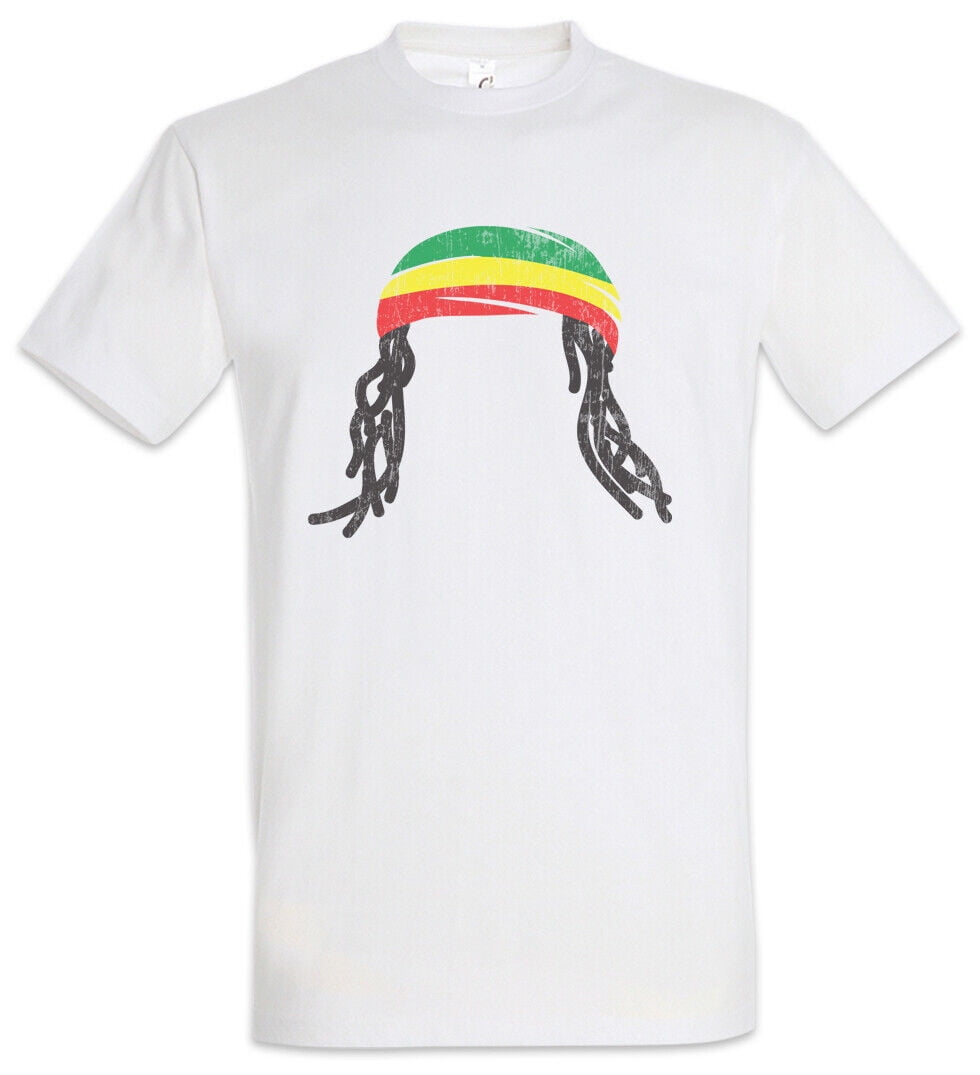 Rasta Hat And Dreadlocks T-Shirt Jah Babylon Irie Ska Reggae Jamaica ...