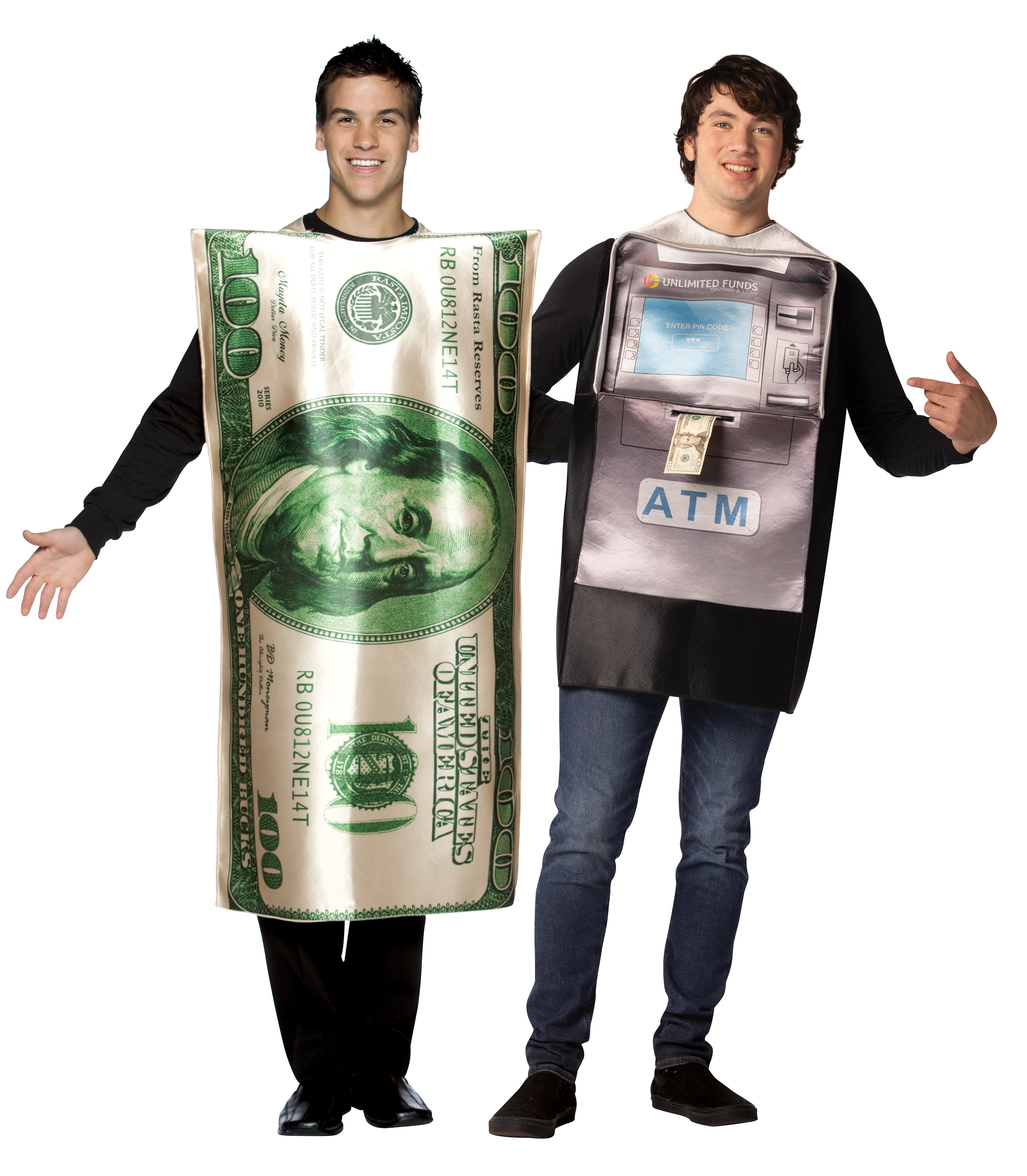 Rasta Imposta ATM Cash Machine and $100 Bill Adult Couples Costume ...