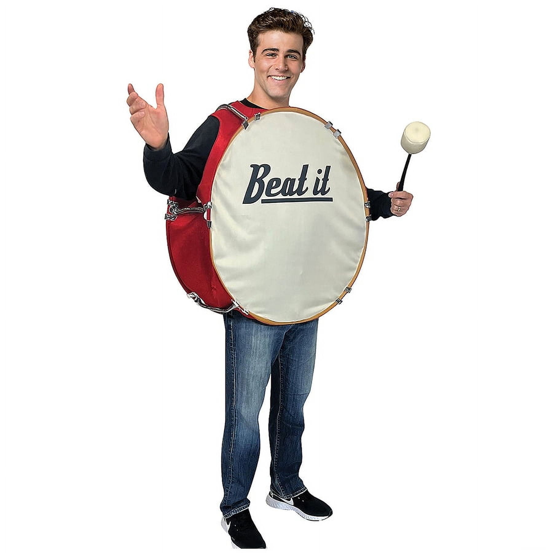 Rasta Imposta Halloween Bass Drum Band Adult Costume with Sound Chip ...