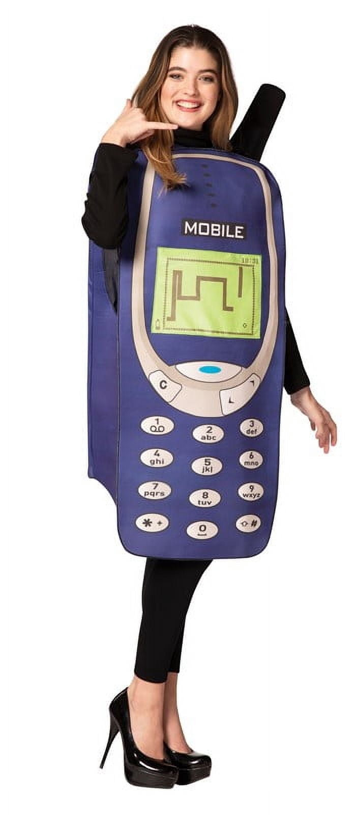 Rasta Imposta Retro 2000's Cell Phone Halloween Costume, Men and Women ...