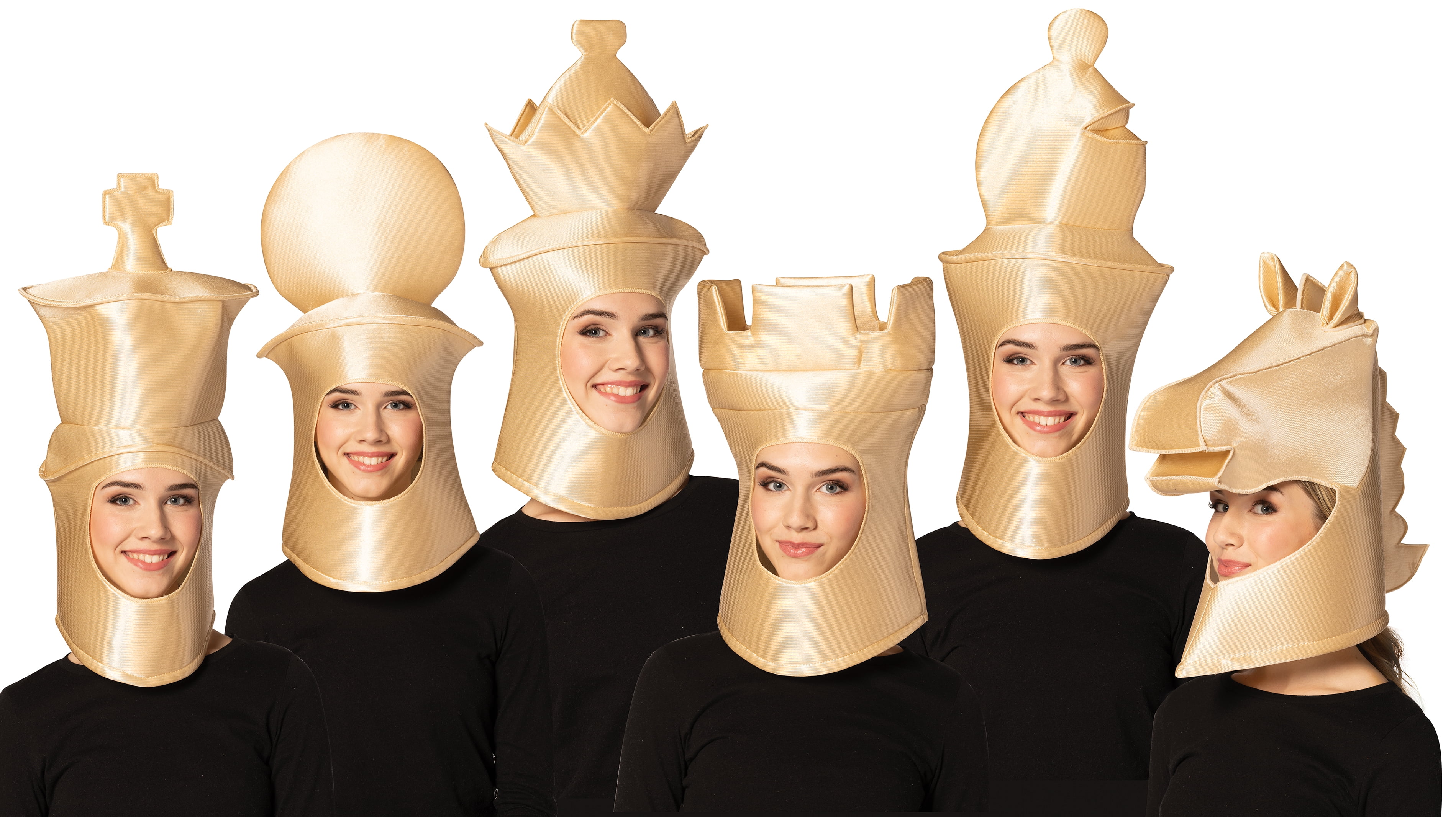 Rasta Imposta Ultimate Deluxe Beige 6 Piece Chess Headpieces Costume ...