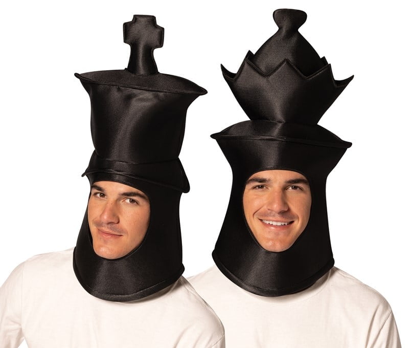 Rasta Imposta Ultimate Deluxe Black King & Queen Chess Headpieces ...
