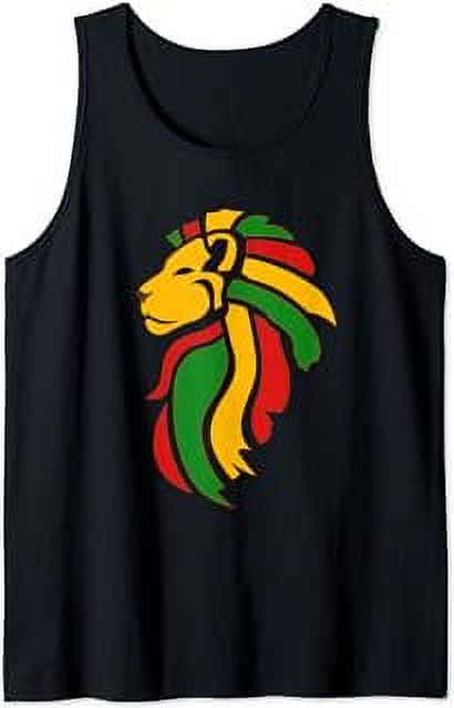 Rasta Lion Head Black History Month BLM Melanin Zoo Animal Tank Top ...