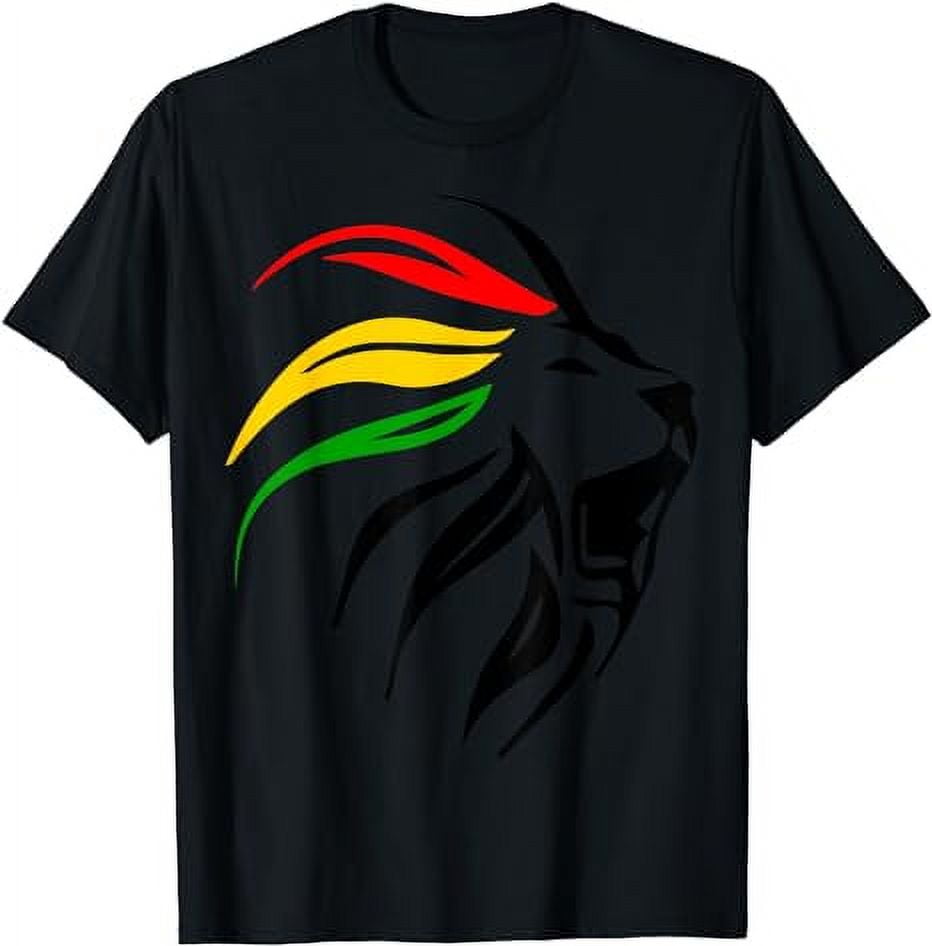 Rasta Lion & Rastafari Colours for Reggae & Jamaica Lover T-Shirt ...
