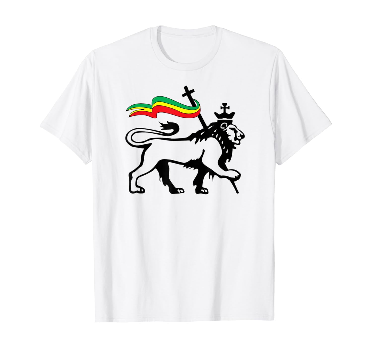 Rasta Lion of Judah Rastafarian Reggae Lion and Christian T-Shirt ...