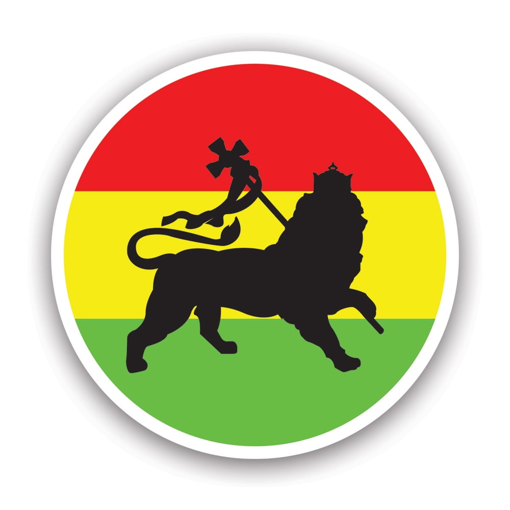 Rasta Lion of Judah Sticker Decal - Self Adhesive Vinyl - Weatherproof ...