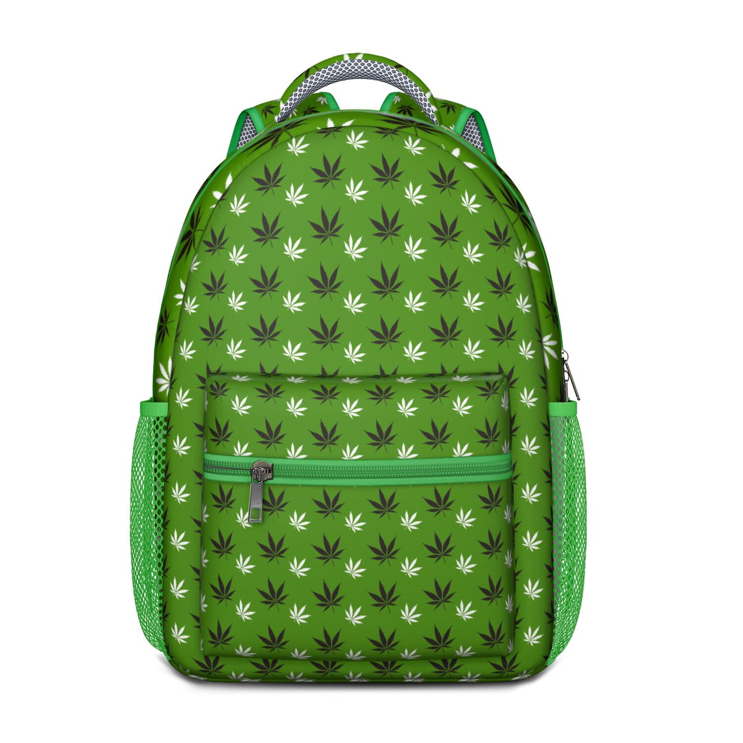 Rasta Marijuana Leaf Ergonomic Backpack - Waterproof Daypack with ...