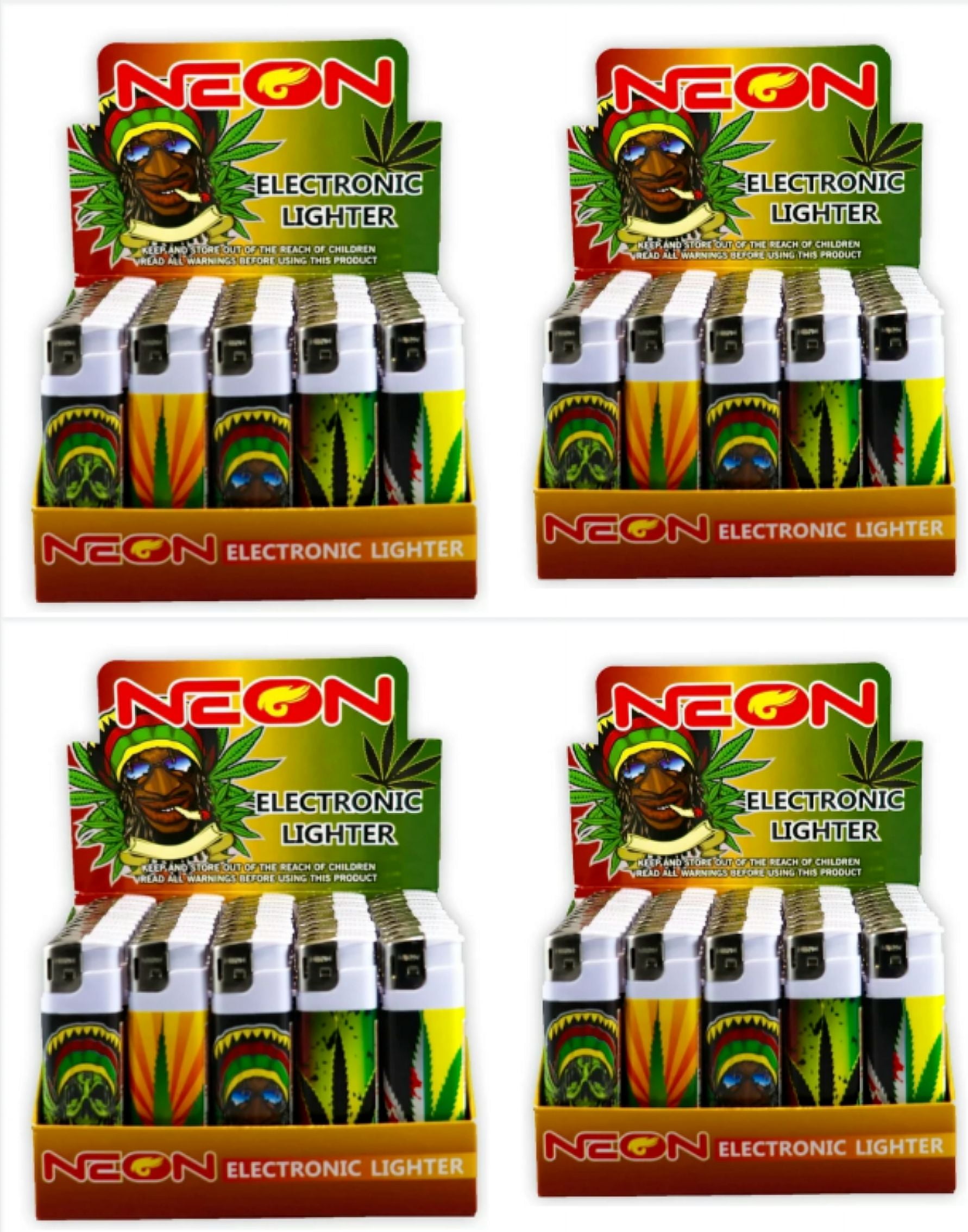 Rasta Neon Electronic Disposable Lighters, (Pack of 200) - Walmart.com