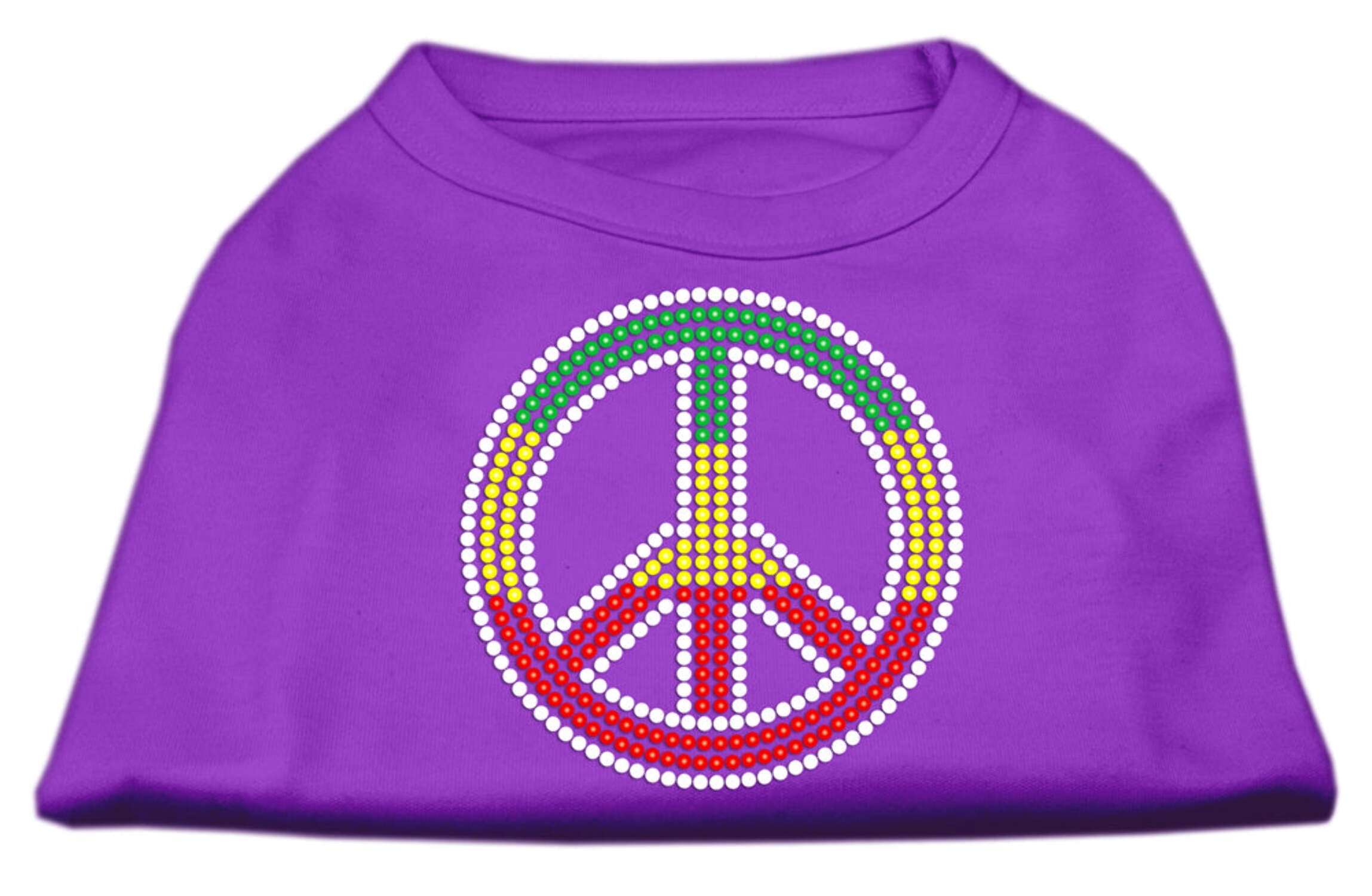 Pet Dog Cat Shirt Rhinestone, "Rasta Peace Sign" - Walmart.com