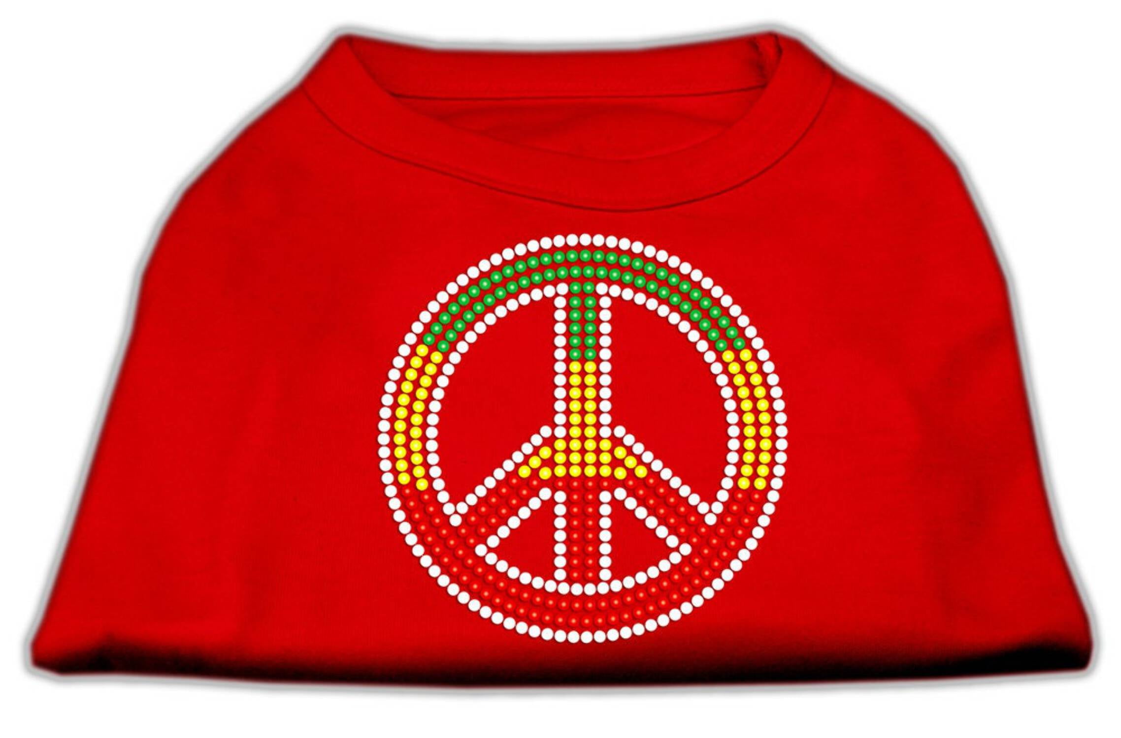 Pet Dog Cat Shirt Rhinestone, "Rasta Peace Sign" - Walmart.com