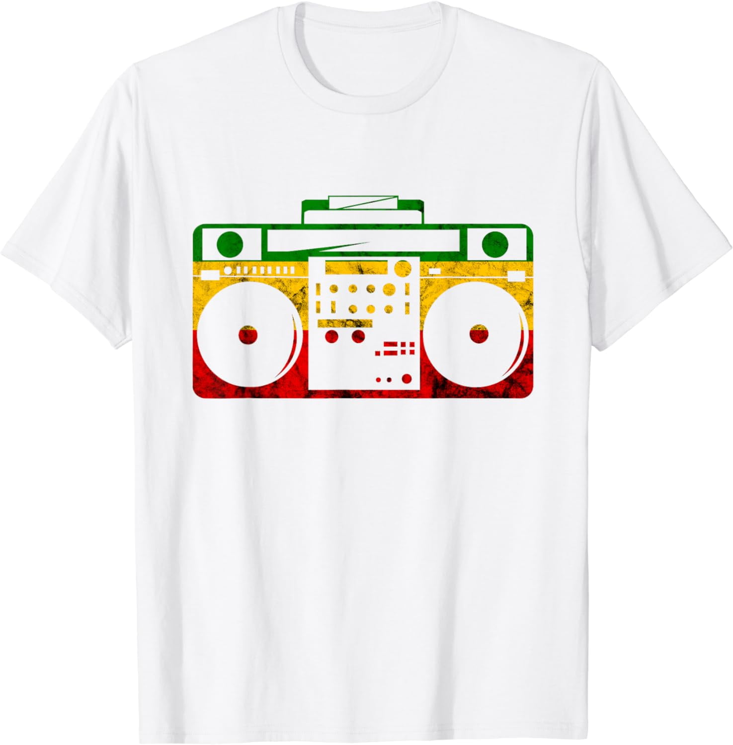 Rasta Reggae Boombox Musicbox Hippie Music Rastafari Roots T-Shirt ...