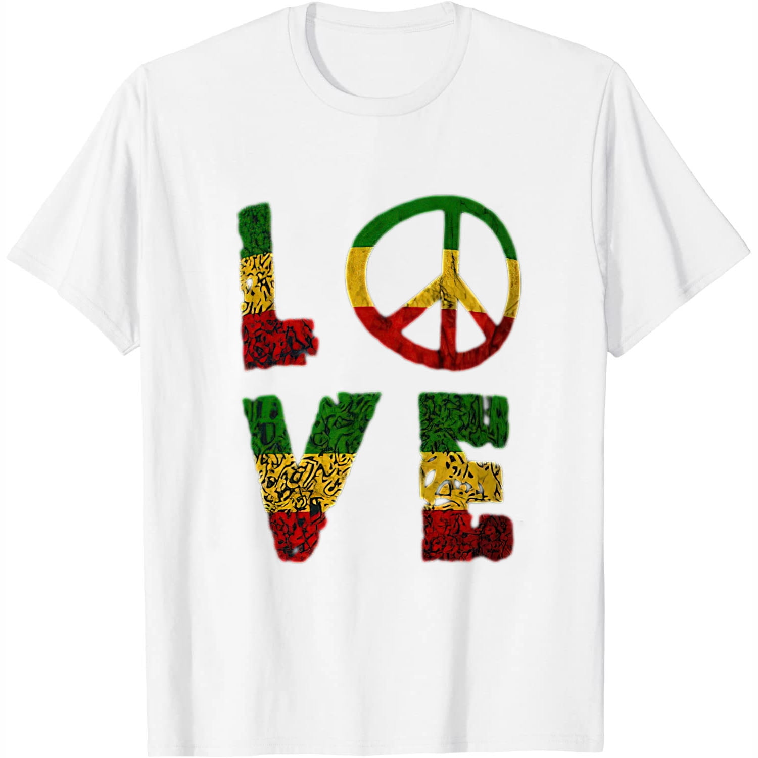 Rasta Reggae Music Love Peace Sign Rastafarian Lover Jamaica Womens T ...