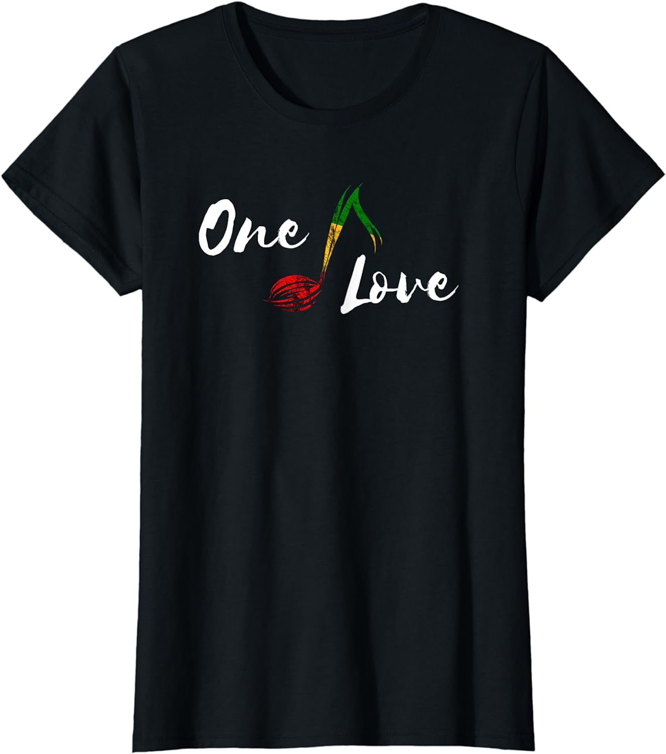 Rasta Reggae Music Note One Love Rastafarian Lover T-Shirt - Walmart.com