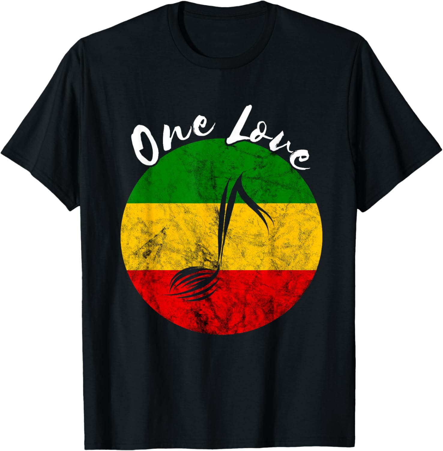 Rasta Reggae Music Note One Pride Love Rastafari Roots T-Shirt ...