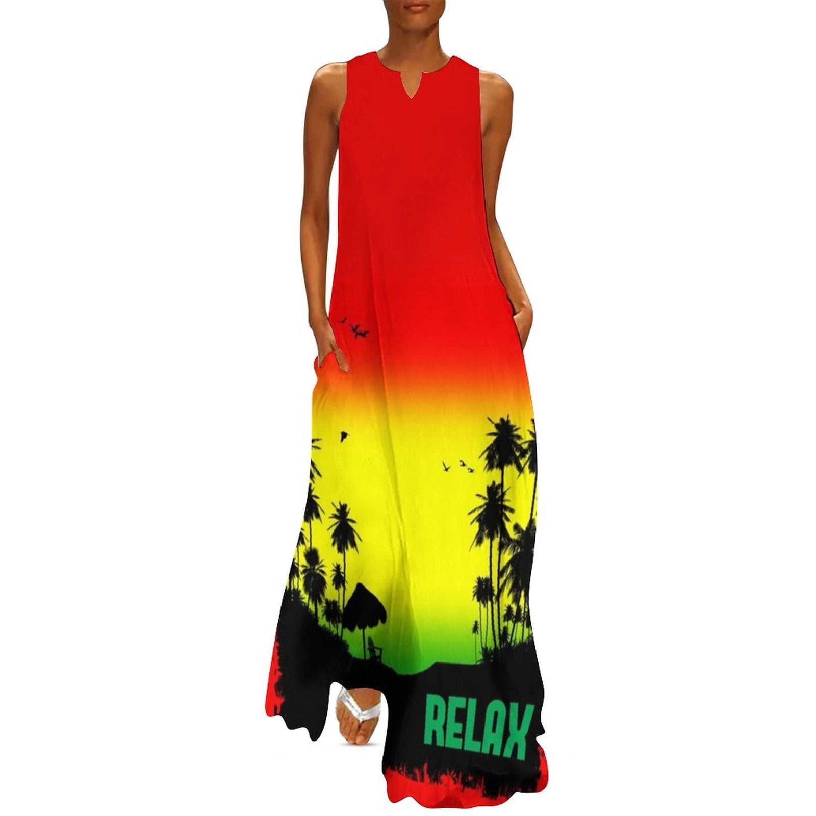 Rasta Relax Long Dress wedding guest dress 2024 summer dress women 2024 ...