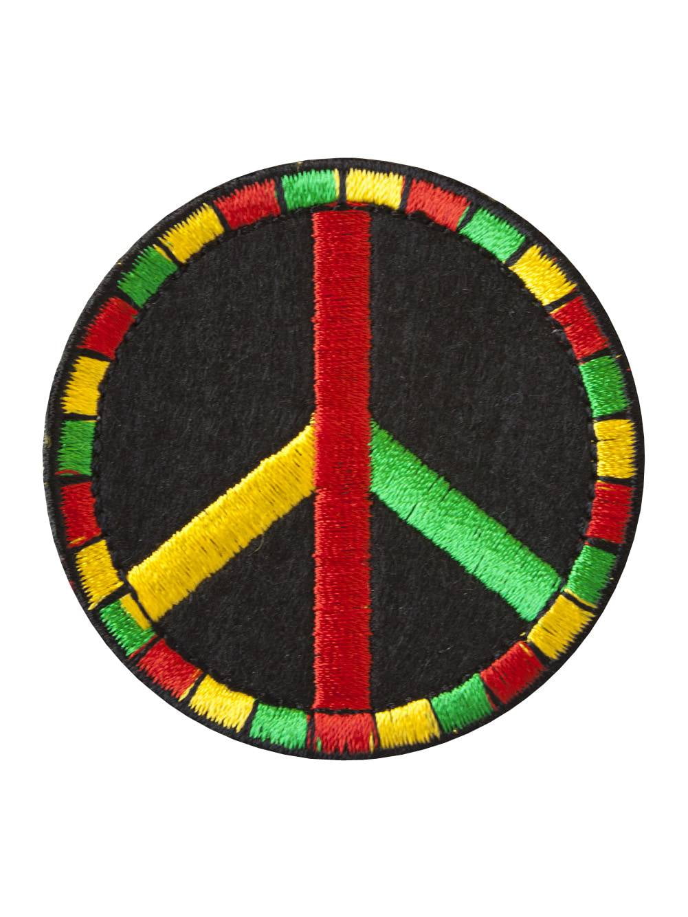 Rasta Stripe Peace Sign Patch - Walmart.com