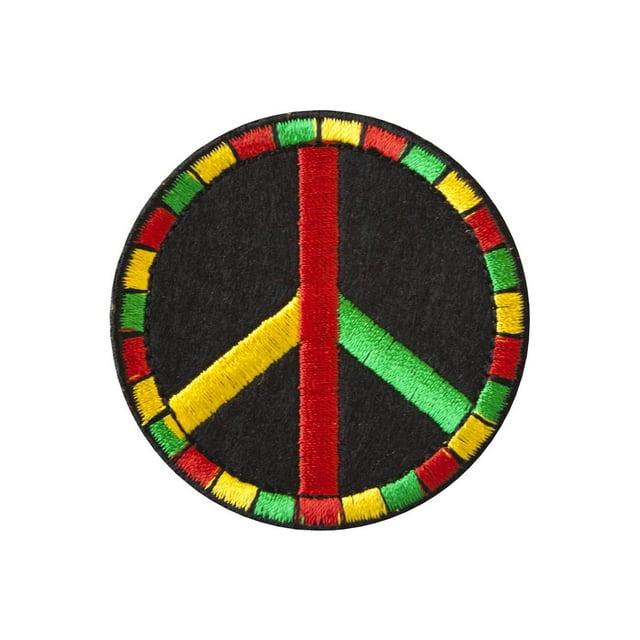 Rasta Stripe Peace Sign Patch - Walmart.com