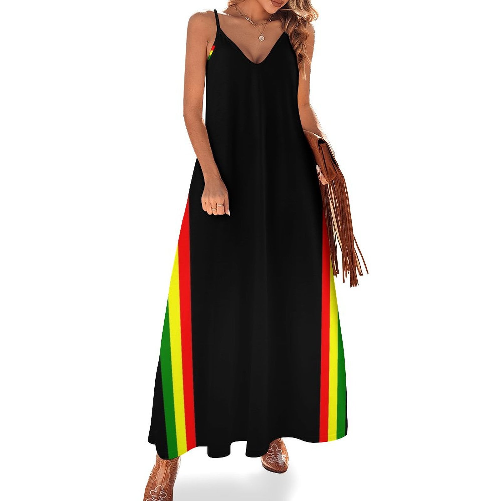 Rasta Stripe Rasta Color Pattern Sleeveless Dress dress for women ...