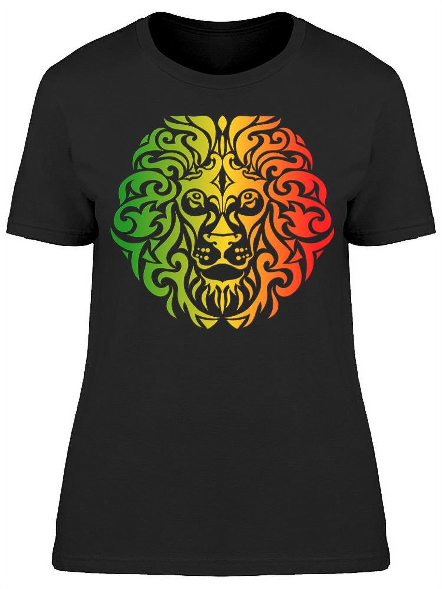 Rasta Themed Lion Head T-Shirt Women -Image by Shutterstock, Female ...