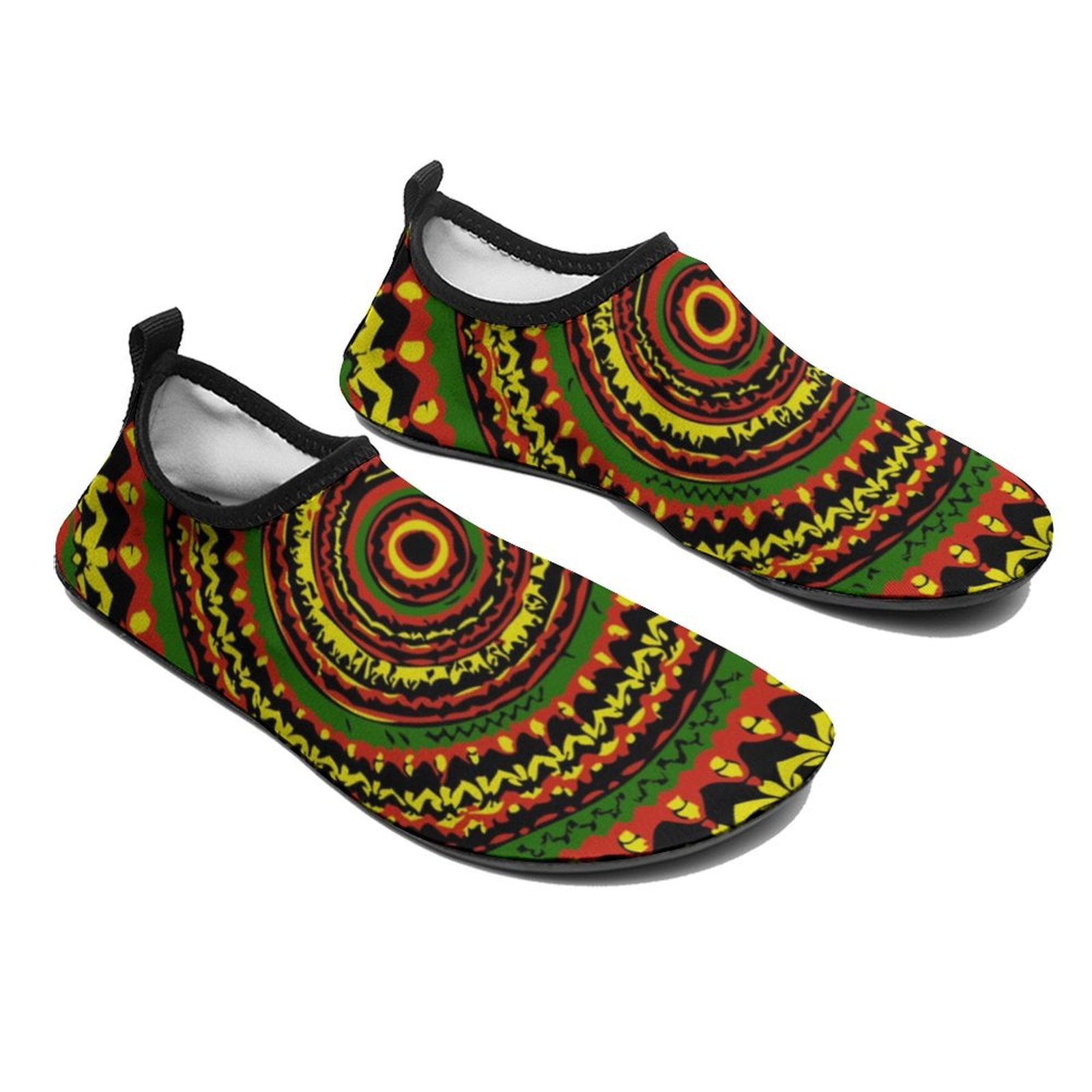 Rasta Tie Dye Time Warp Water Shoes Beach Slip-on Shoes for Men Women ...