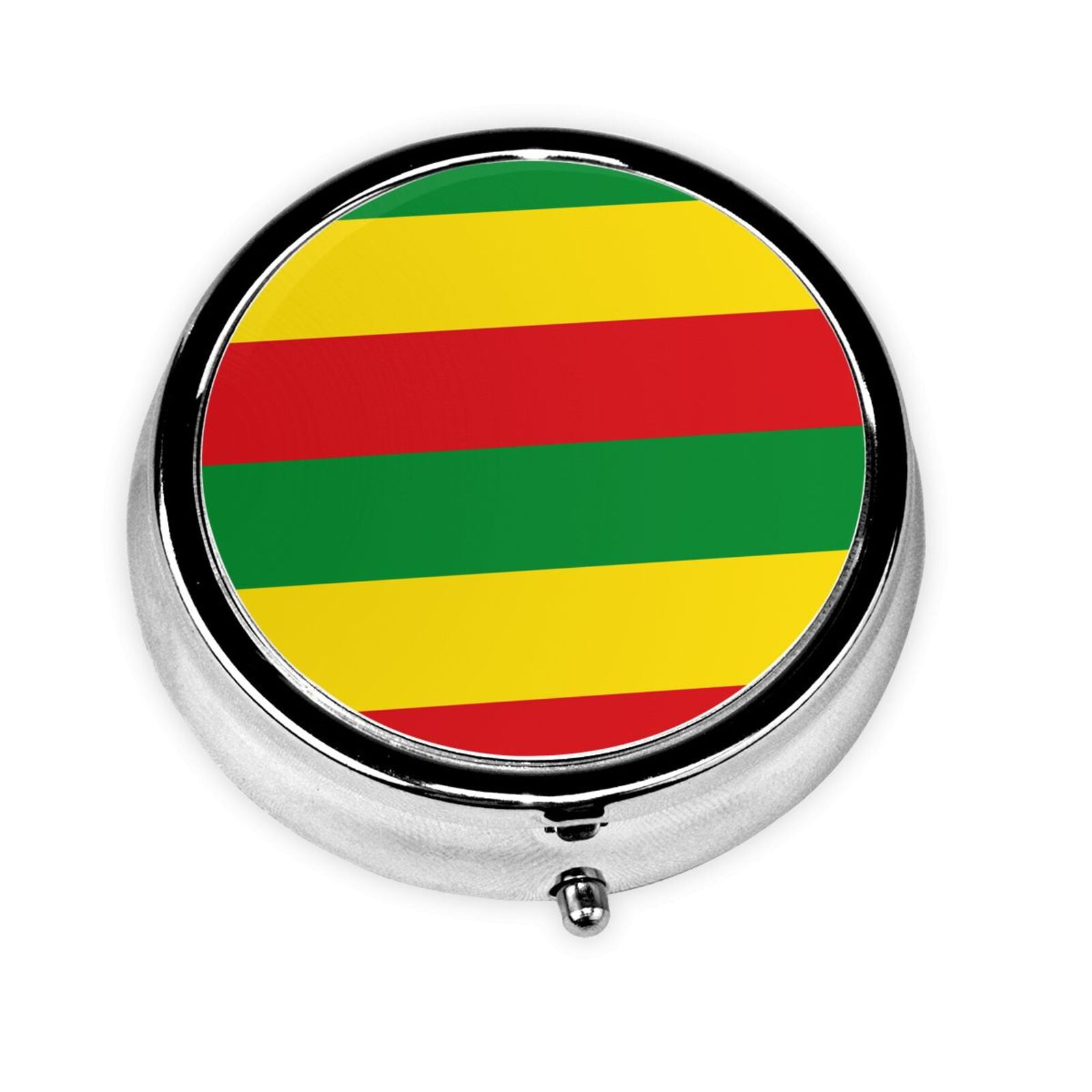 Rastafari Flag Round Portable Pill Box Organizer Vitamin Containers ...