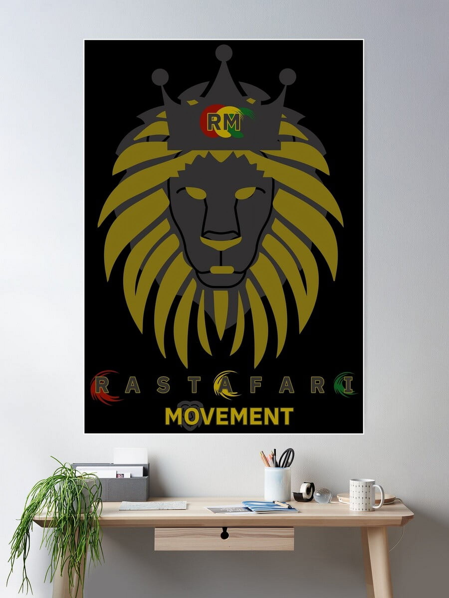 Rastafari Movement Poster Wall Art, Modern Wall Decor For Living Room ...